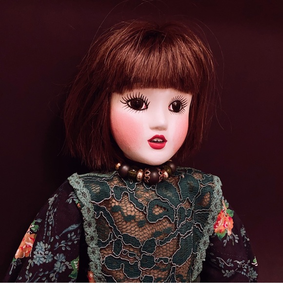 Vintage | Art | Vintage Folk Art Hand Made Doll Hand Painted Thick ...